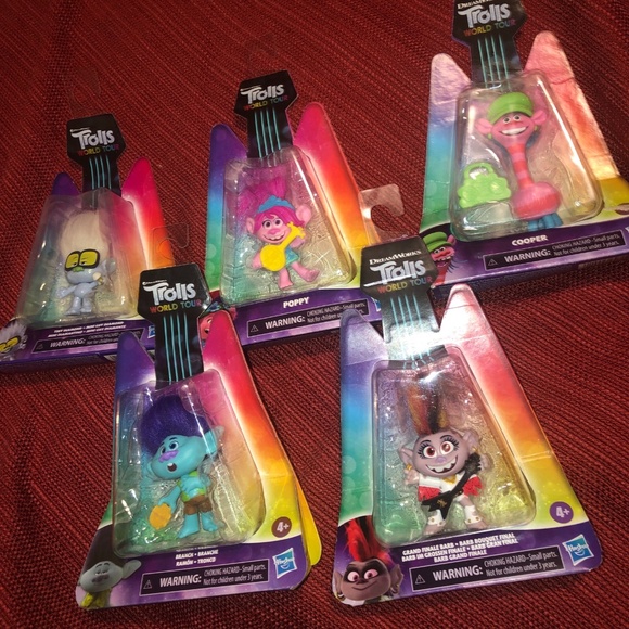 Hasbro | Toys | 5 Trolls World Tour Collectible Toy Figures Poppy ...
